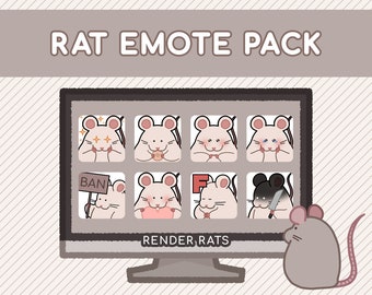 Black Rats Emote Pack 2 | Squishy Rat Emotes for Twitch, Discord ...
