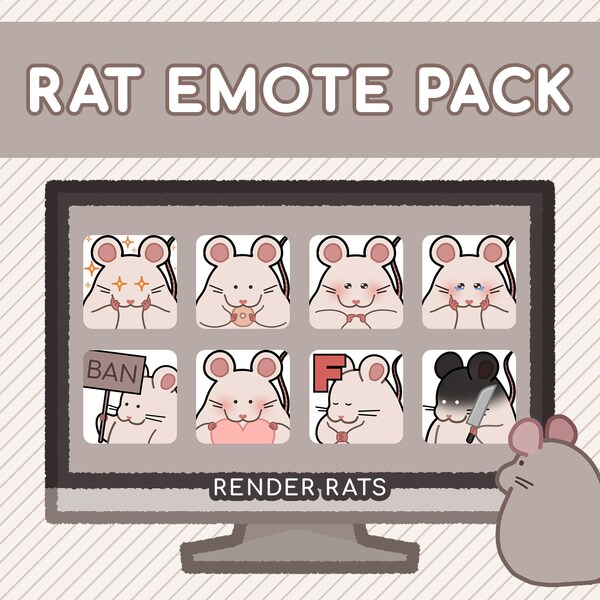 Rat Emote for Twitch - Etsy UK
