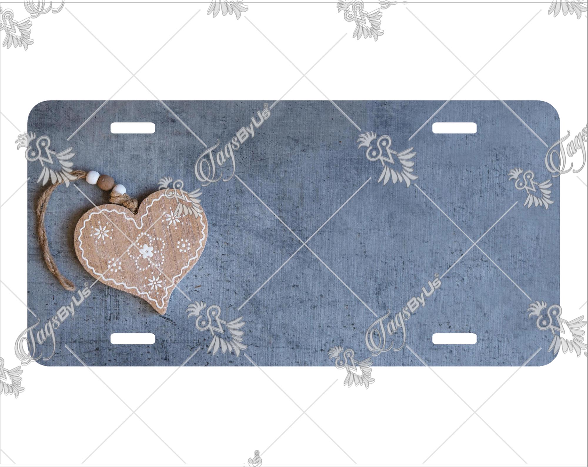 Romantic Heart-themed Sublimation License Plate Design Bundle - 12"x 6 ...