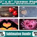 Romantic Heart-themed Sublimation License Plate Design Bundle - 12"x 6 ...