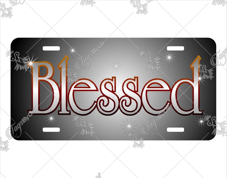 Elegant Blessed Sublimation Bundle Digital Download Car Tag Design 12 X ...