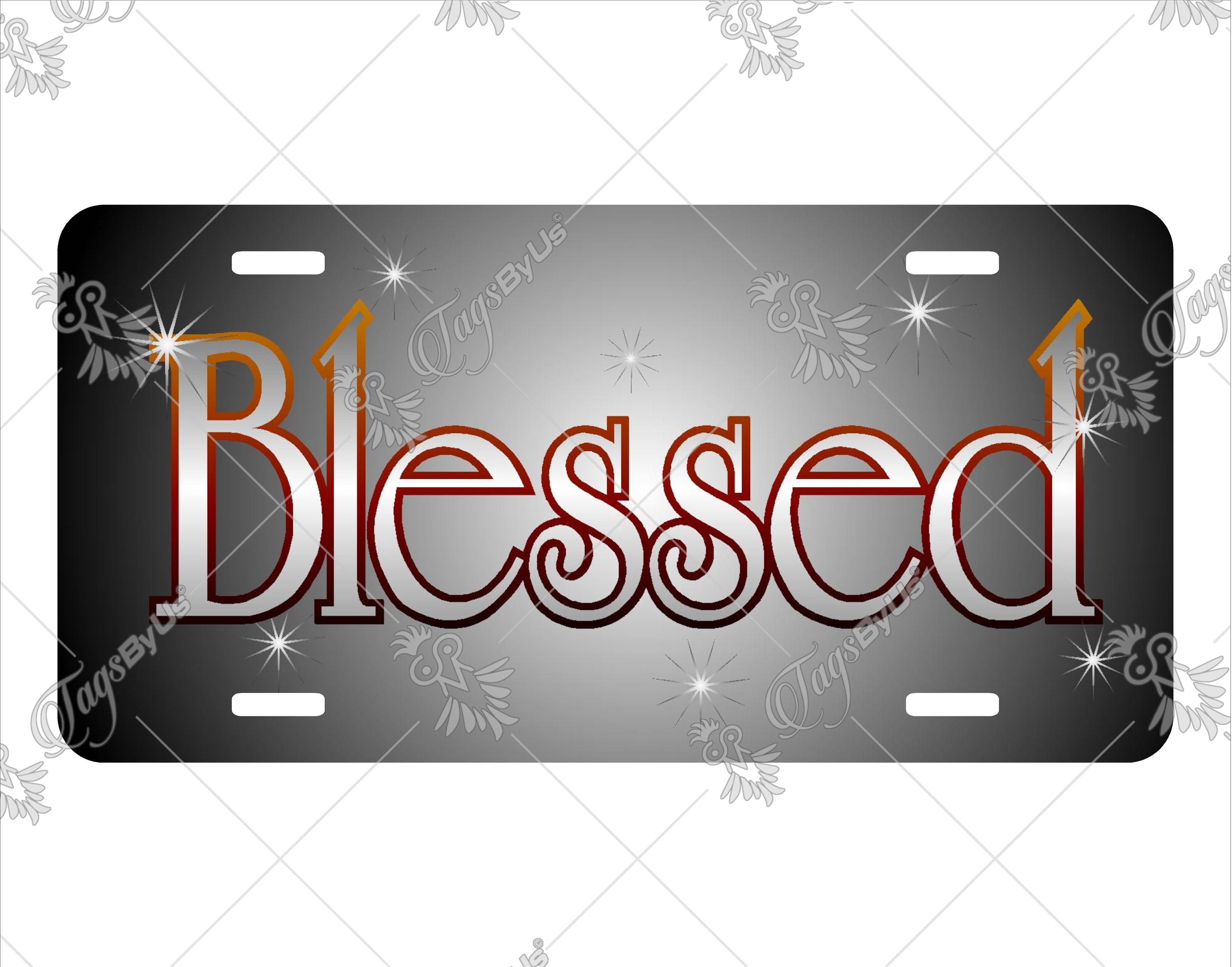 Elegant Blessed Sublimation Bundle Digital Download Car Tag Design 12 X ...