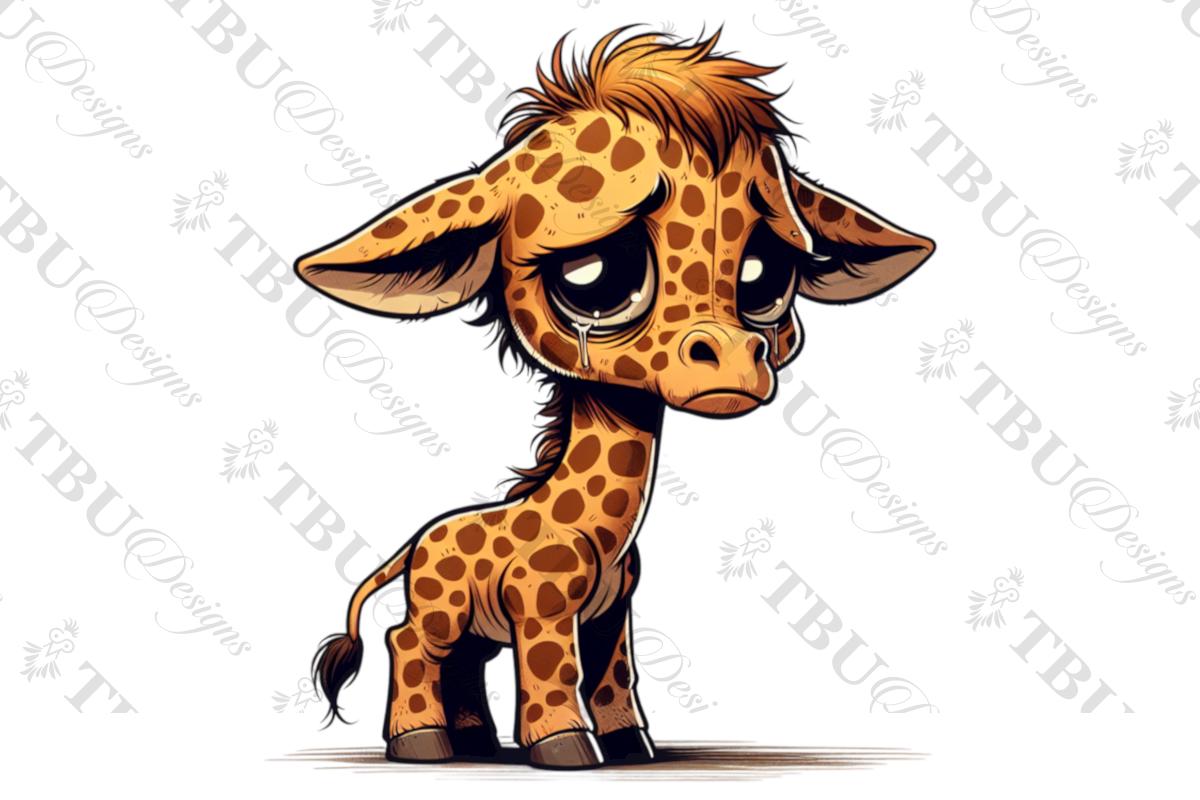 Sad Baby Safari Animals Clipart PNG Bundle | Baby Animals PNG ...