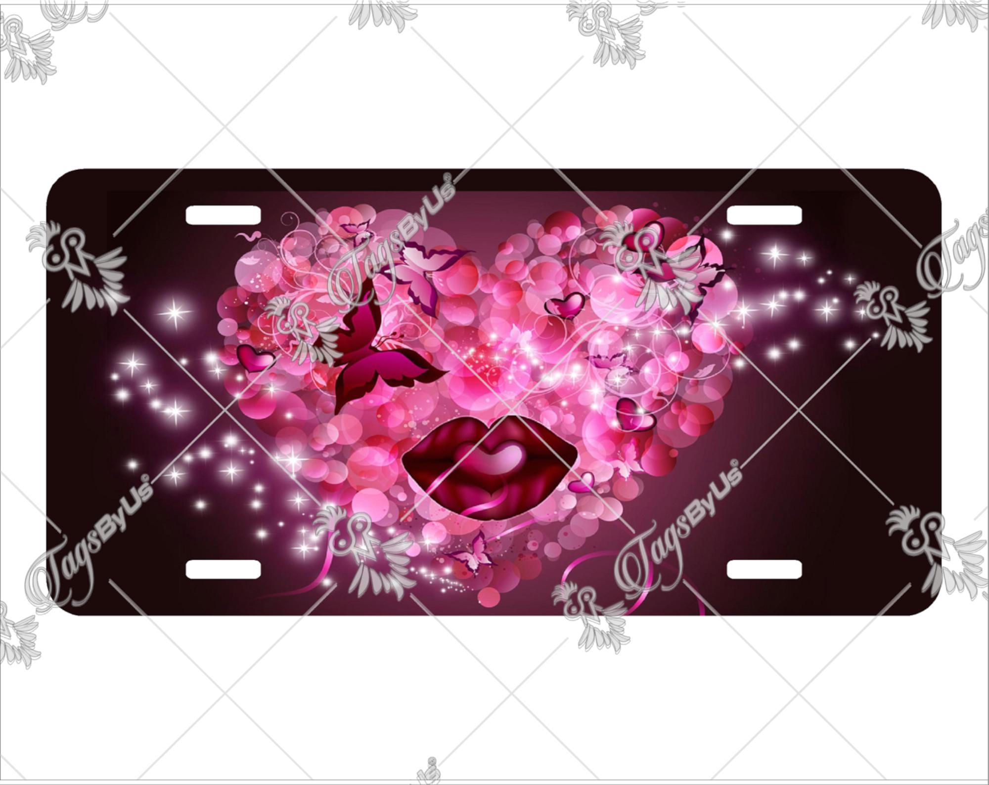Romantic Heart-themed Sublimation License Plate Design Bundle - 12"x 6 ...