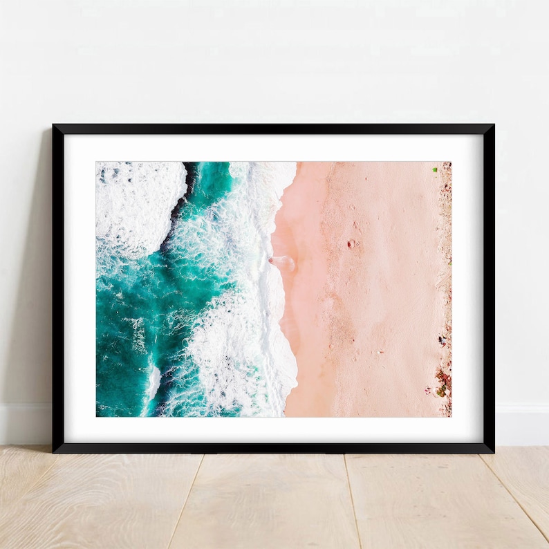 Ocean Beach Sand Wall Art, Beach Wall Décor, Landscape Prints, Ocean ...