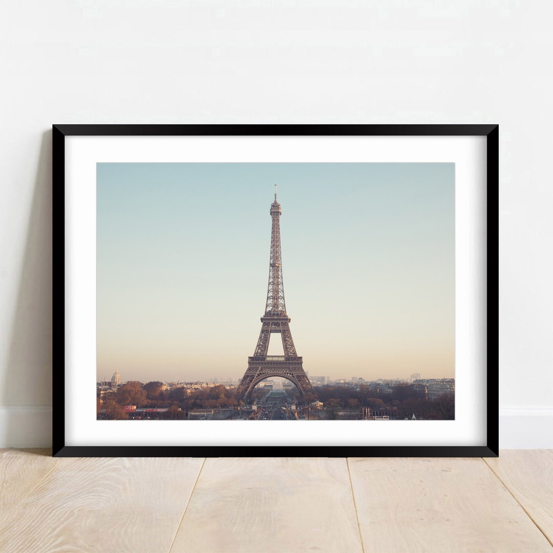 Eiffel Tower Wall Art, France Paris Art Print, Minimalist Travel Poster ...