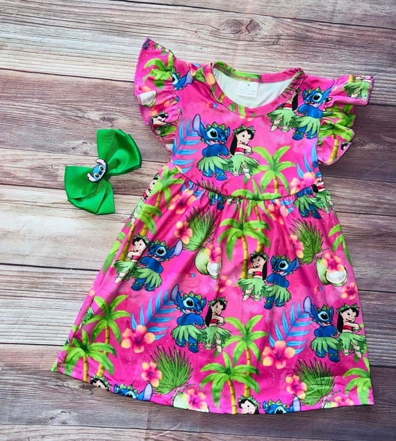 Lilo and Stitch Dress With Matching Bow - Etsy