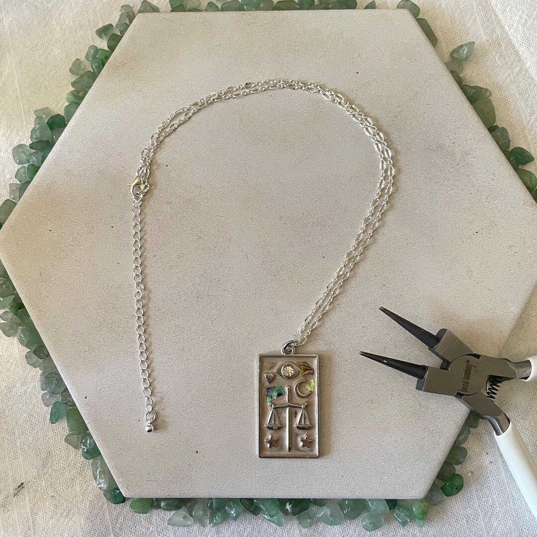 The Great Balance: Sword and Scales Necklace - Etsy