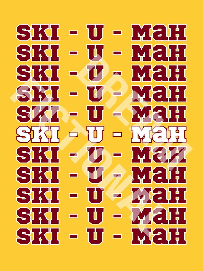 University of Minnesota Wall Art Set / Ski-u-mah Printable Posters ...