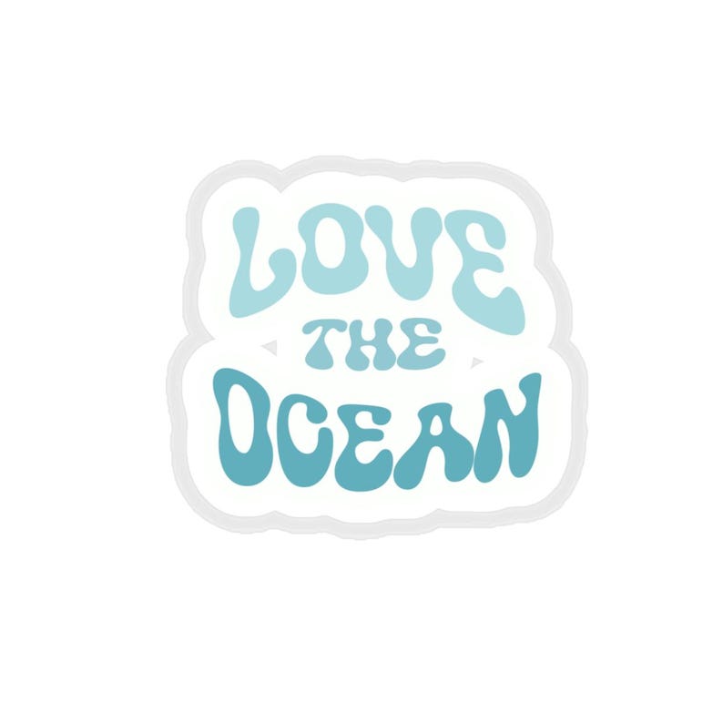 Ocean Love Stickers, Aesthetic Kiss-cut Stickers for Laptop, Water ...