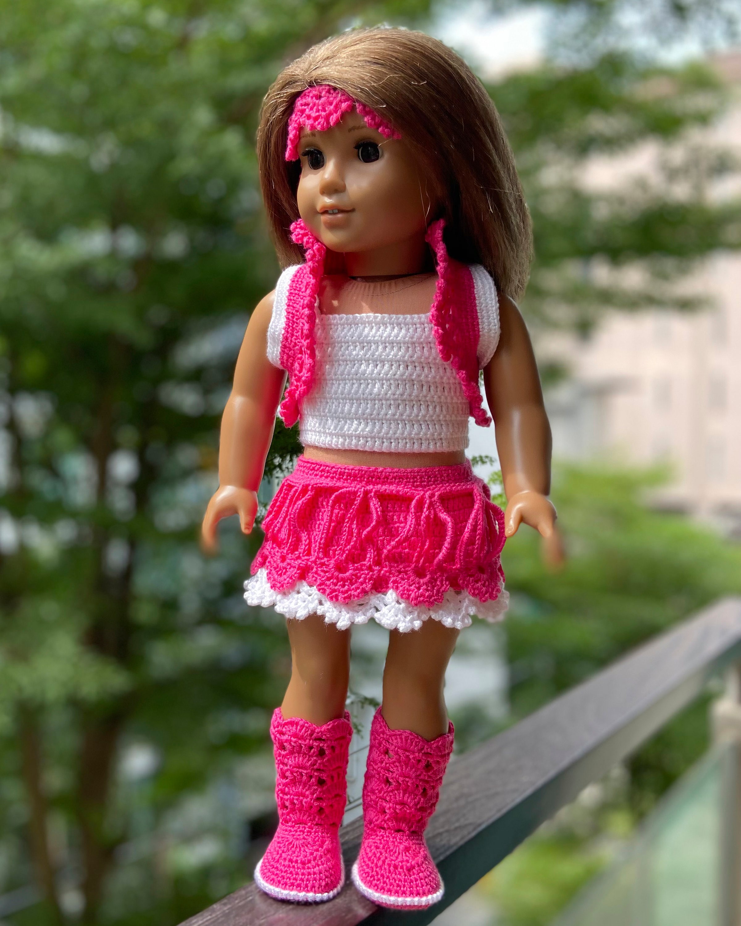 Outfit Set for 18 Inch Doll, 18 Inch Doll Clothes, Crochet Set Outfit ...