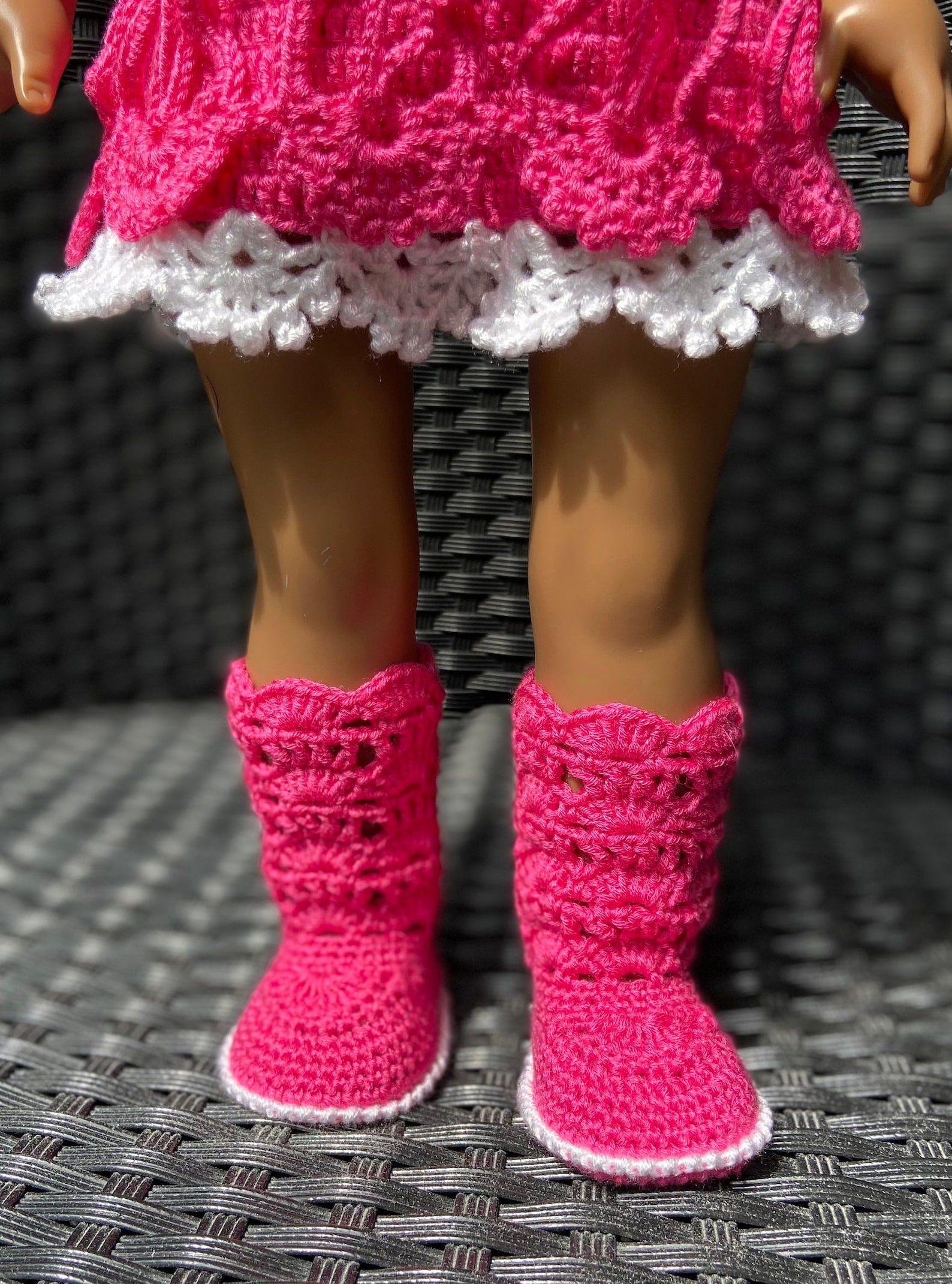 18 Inch Doll Booties, AG Boots, Crochet Doll Shoe, Doll Booties, 18 ...