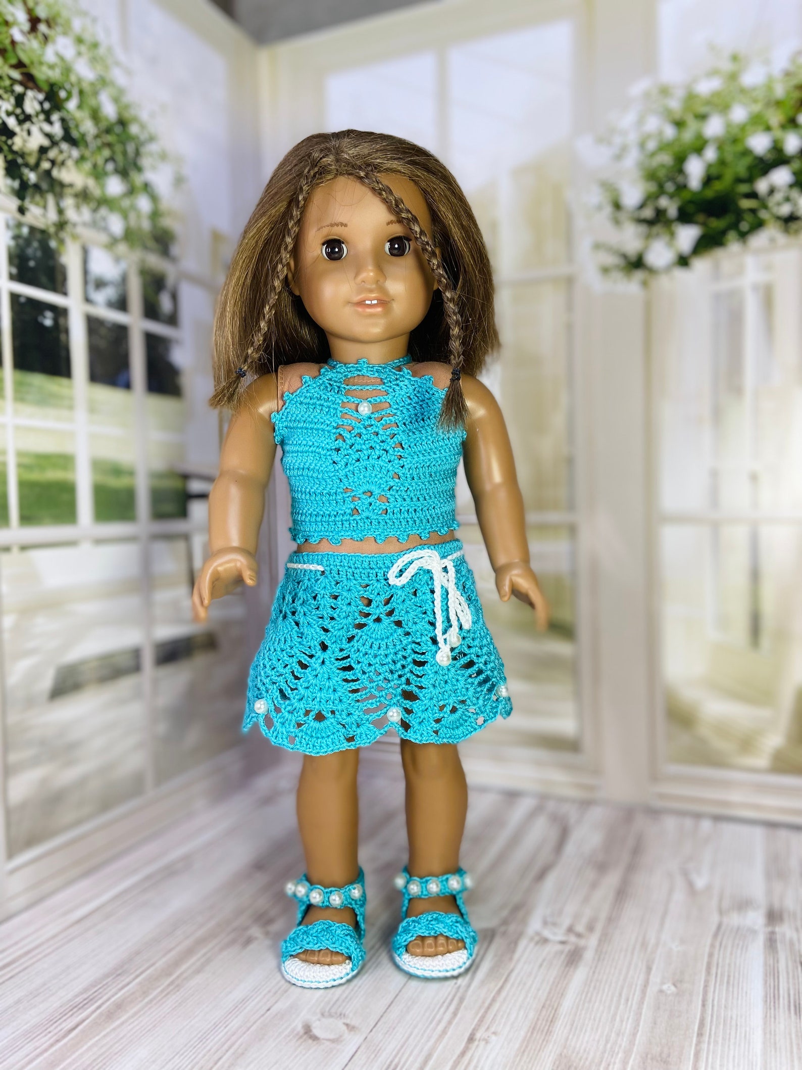 Outfit Set for 18 Inch Doll, 18 Inch Doll Clothes, Crochet Set Outfit ...