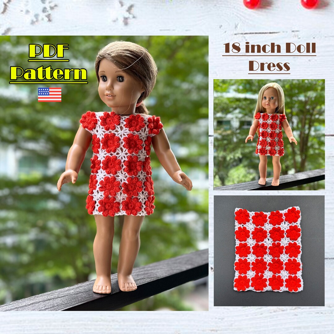 Tunic for 18 Inch Doll, 18 Inch Doll Clothes Pattern, Crochet Doll ...