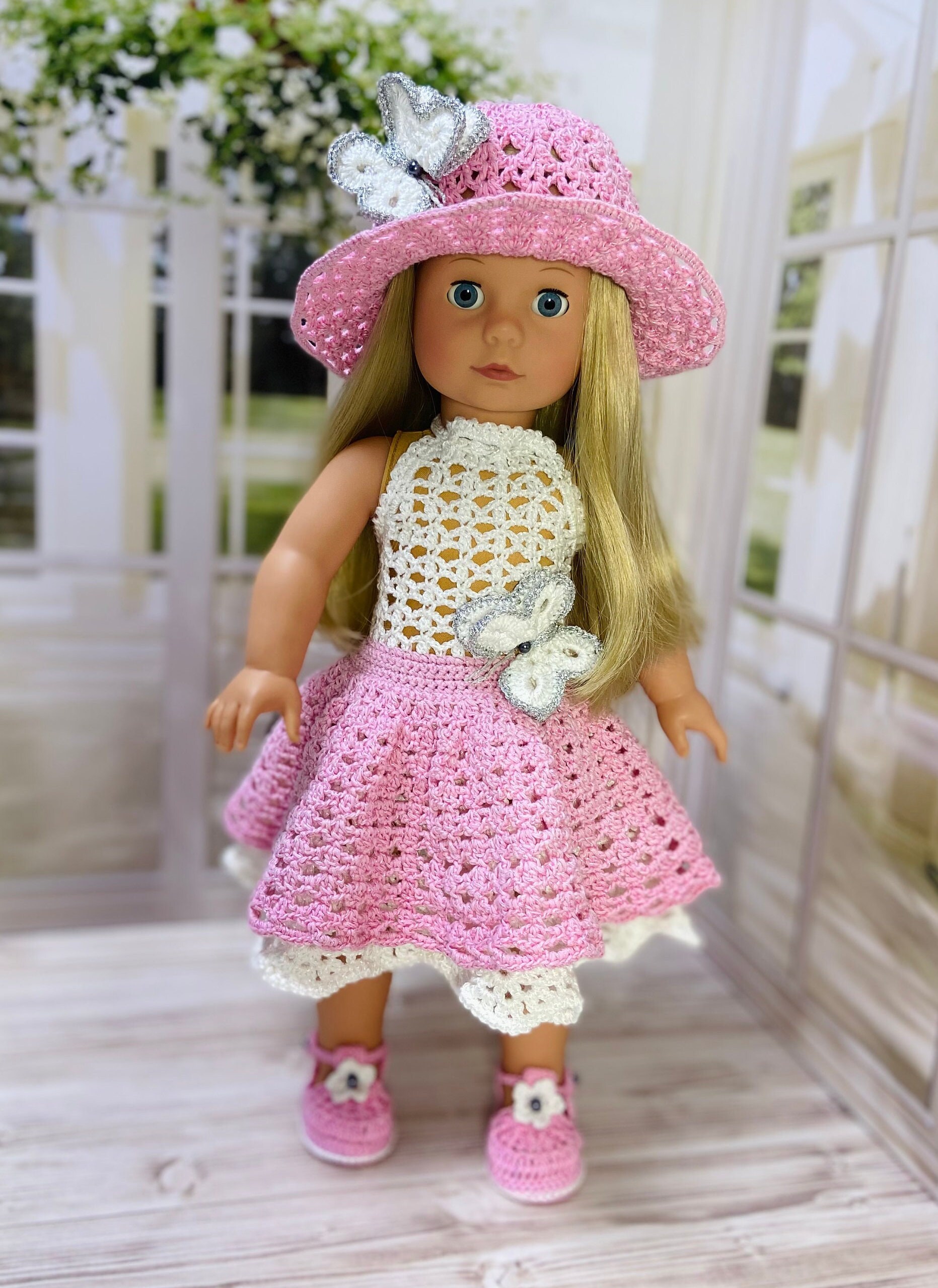 Crochet Outfit for 18 Inch Dolls, 18 Inch Doll Pattern, Doll Clothes ...