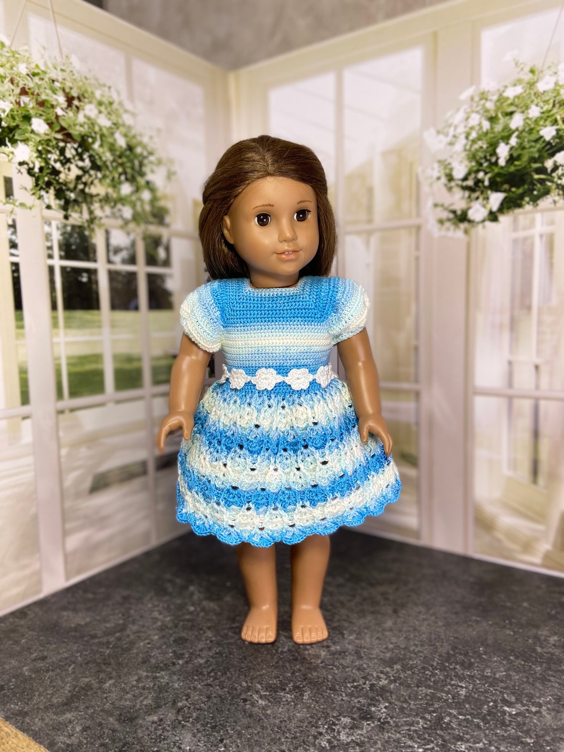 18 Inch Doll Clothes, 18 Inch Doll Dress Crochet Pattern, Crochet Doll ...