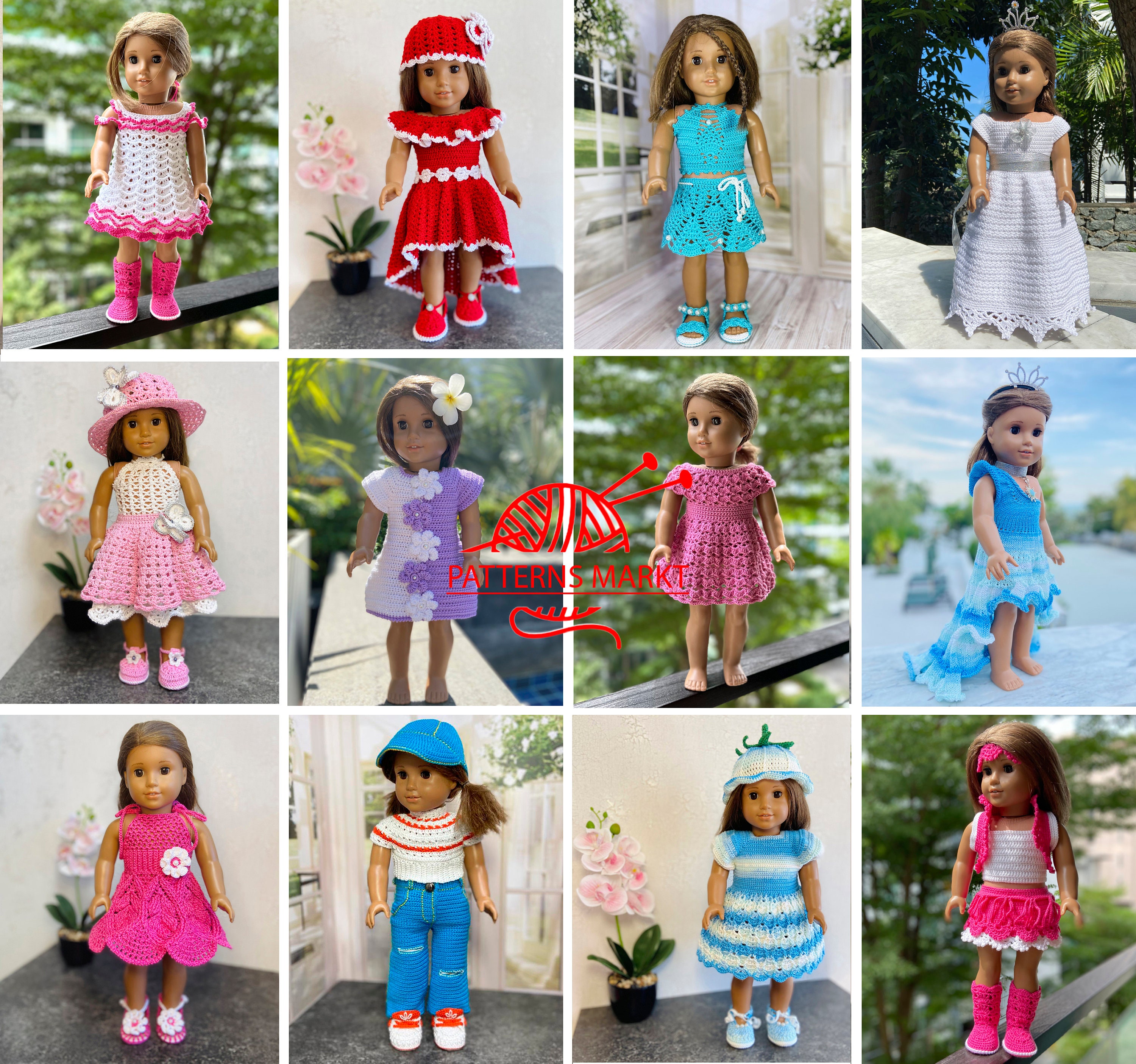 18 Inch Doll Outfit Pattern Set Clothes 18 Inch Doll Clothes - Etsy