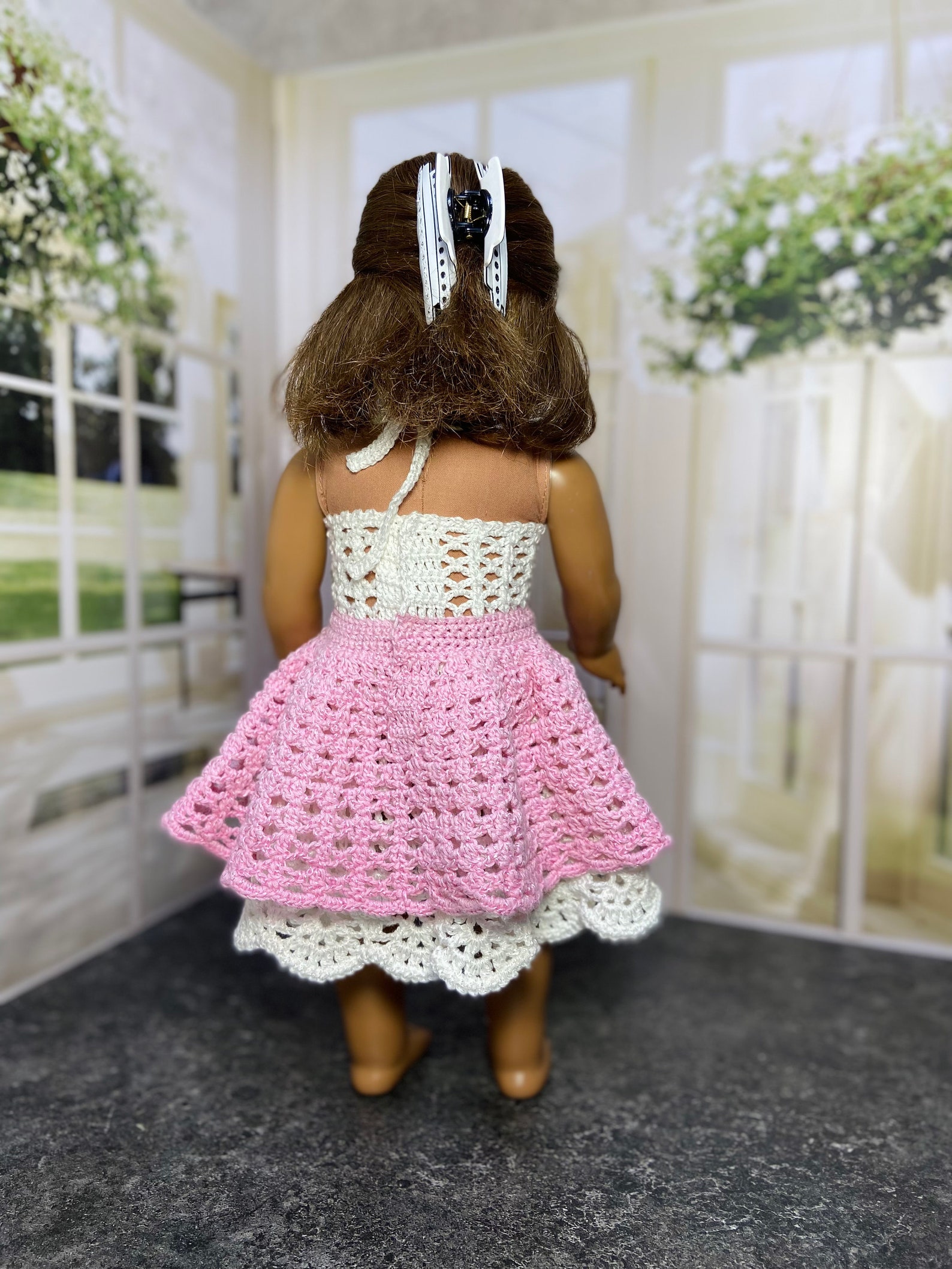 18 Inch Doll Dress Crochet Pattern, Crochet Doll Dress, 18 Inch Doll ...