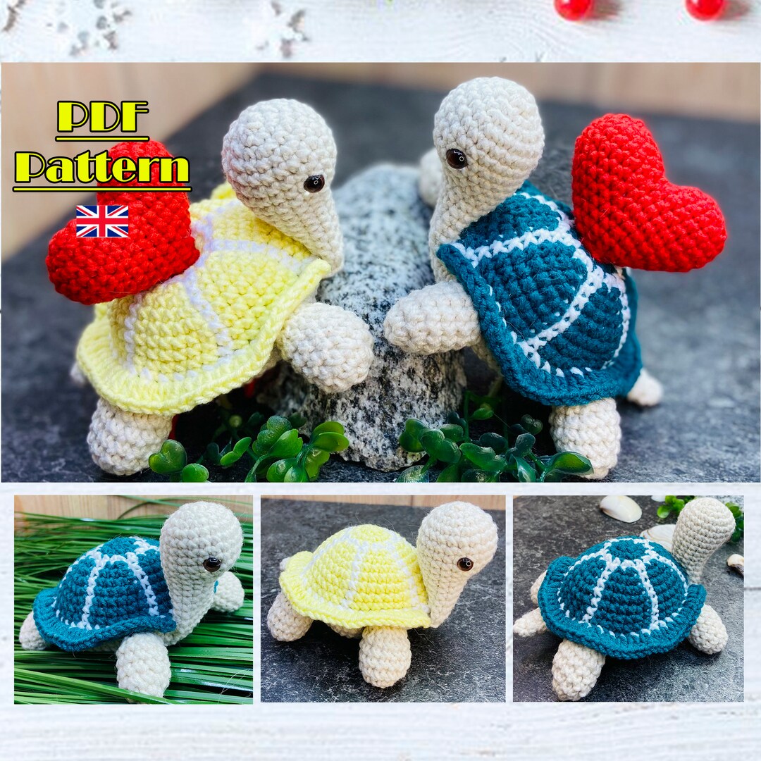 Crochet Turtle Pattern, Turtle Love, Tortoise Pattern, Funny Turtle ...