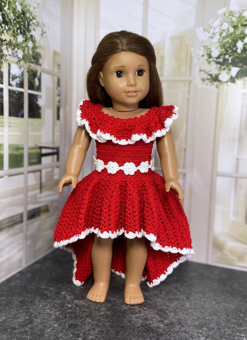 Red Dress for 18 Inch Doll Doll Dress Pattern Crochet Doll - Etsy