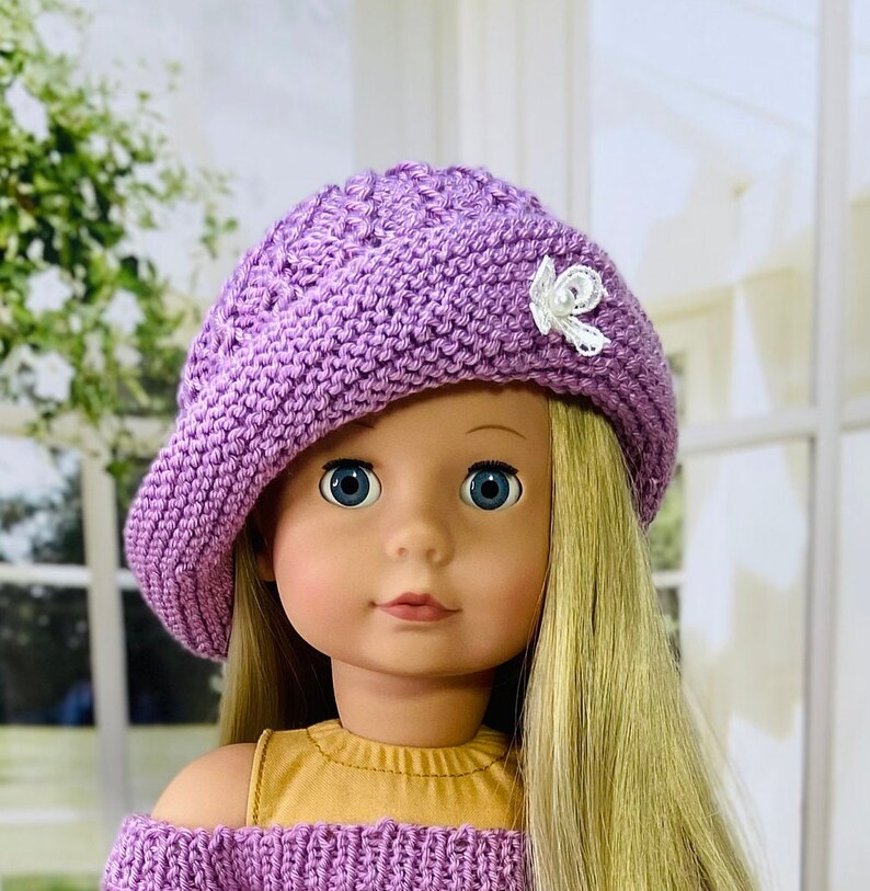 Hat for 18 Inch Doll, AG Hat, Knitted Doll Hat, Doll Hat Tutorial ...