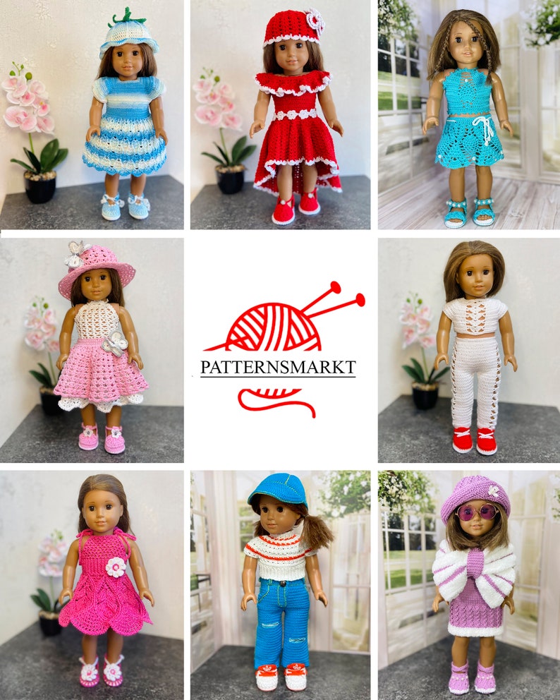 18 Inch Doll Dress Crochet Pattern Crochet Doll Dress 18 - Etsy