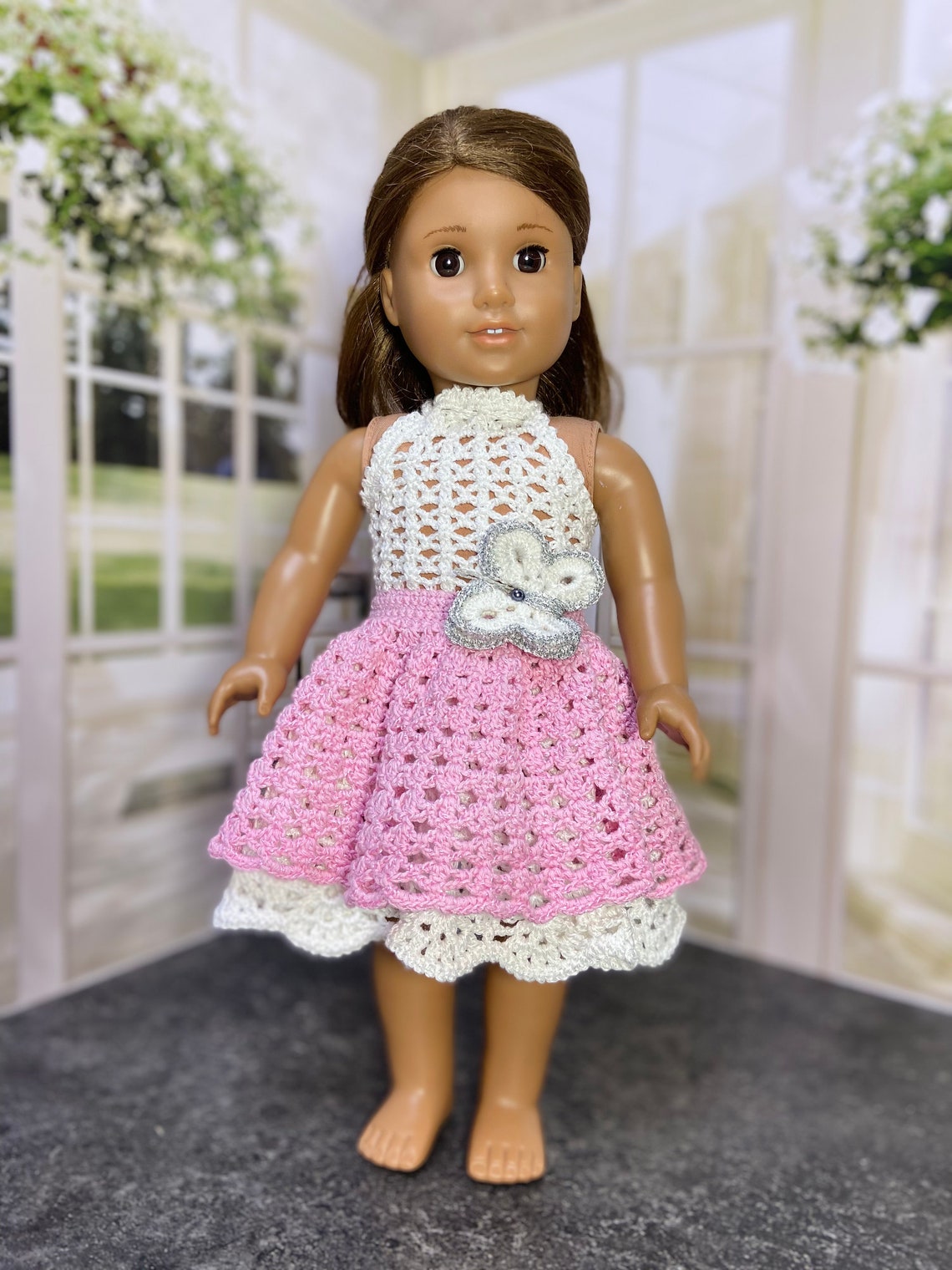 18 Inch Doll Dress Crochet Pattern, Crochet Doll Dress, 18 Inch Doll ...