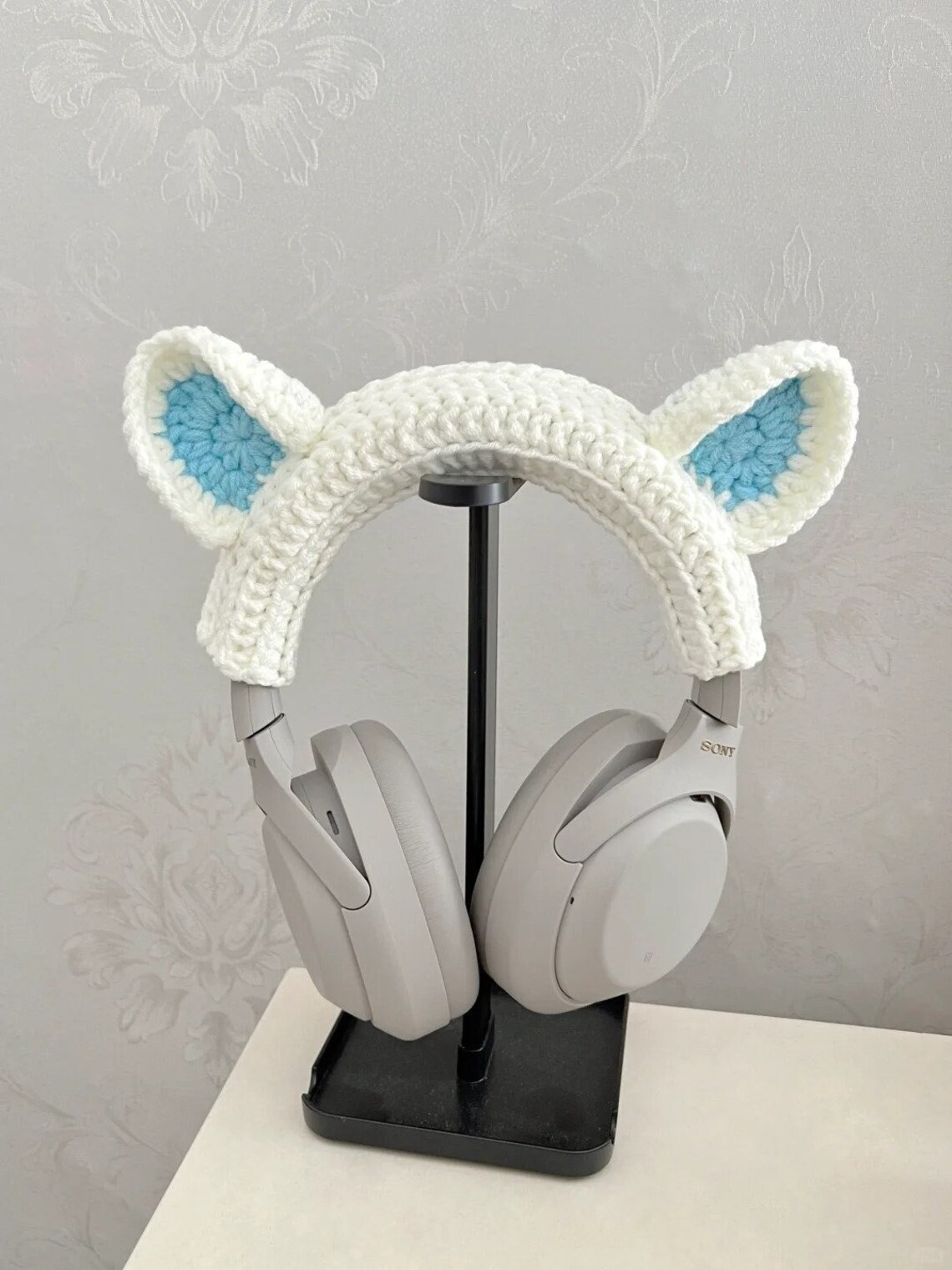 Crochet Cat Ears Headphone Cover, Headphones Accessory, Animal Ears ...