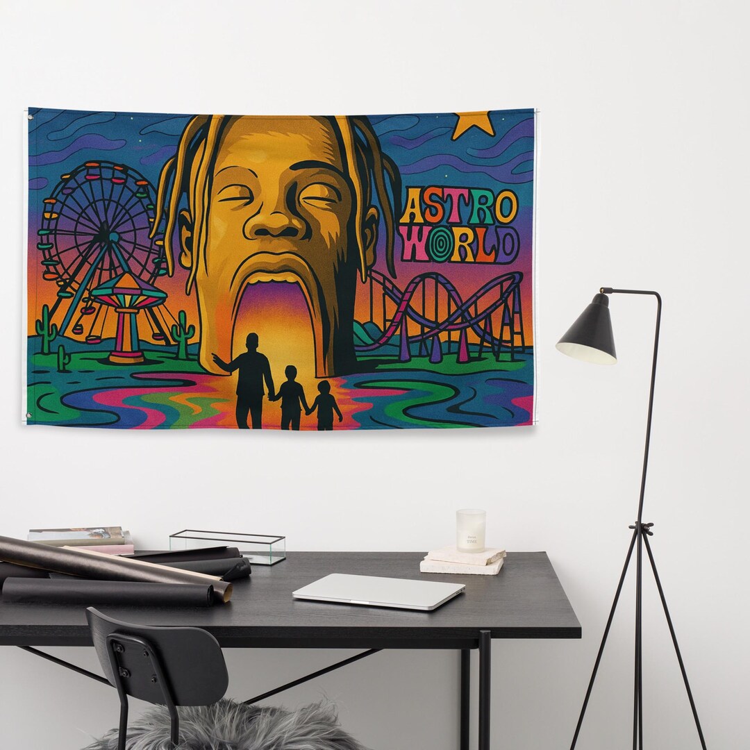 Astroworld Album Cover Tapestry: Travis Scott Inspired Dorm Decor - Etsy