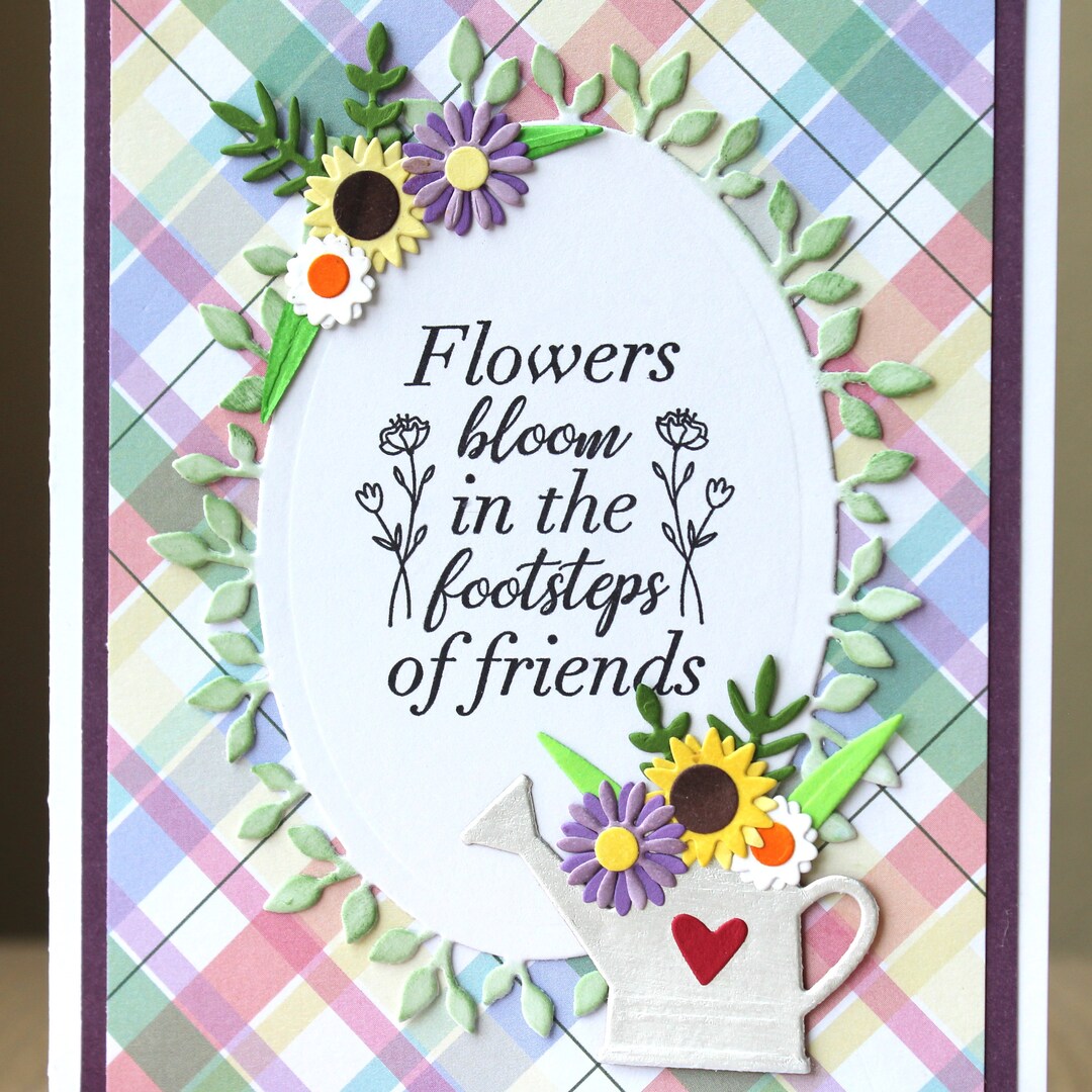Handmade Card Sunflower & Daisy Surround Message “flowers Bloom in ...