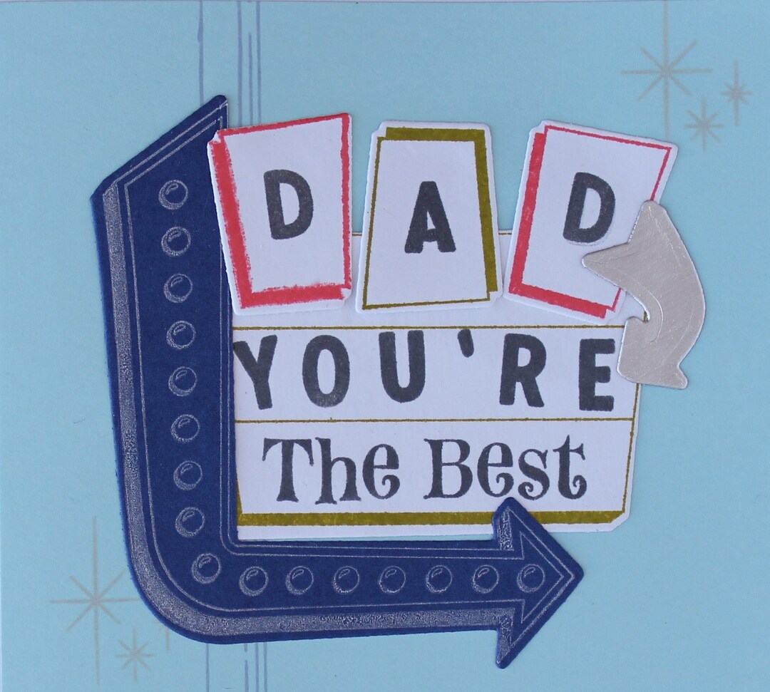 Classic Vegas Sign Design Celebrates Dad: DAD Youre the Best, Stamped ...