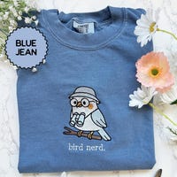 Embroidered Blue Heron T-shirt: Unisex Bird Lover Tee - Etsy