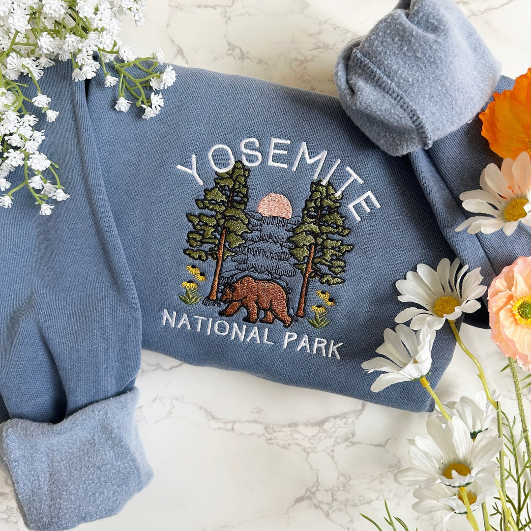 Yosemite National Park Embroidered Sweatshirt, Protect National Parks ...