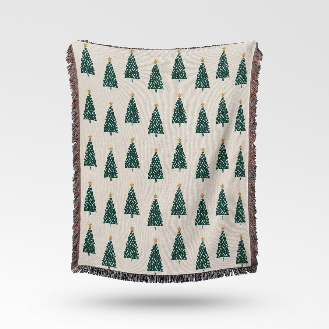 Christmas Tree Blanket Bulk Gifts Home Decor Christmas Throw Woven ...