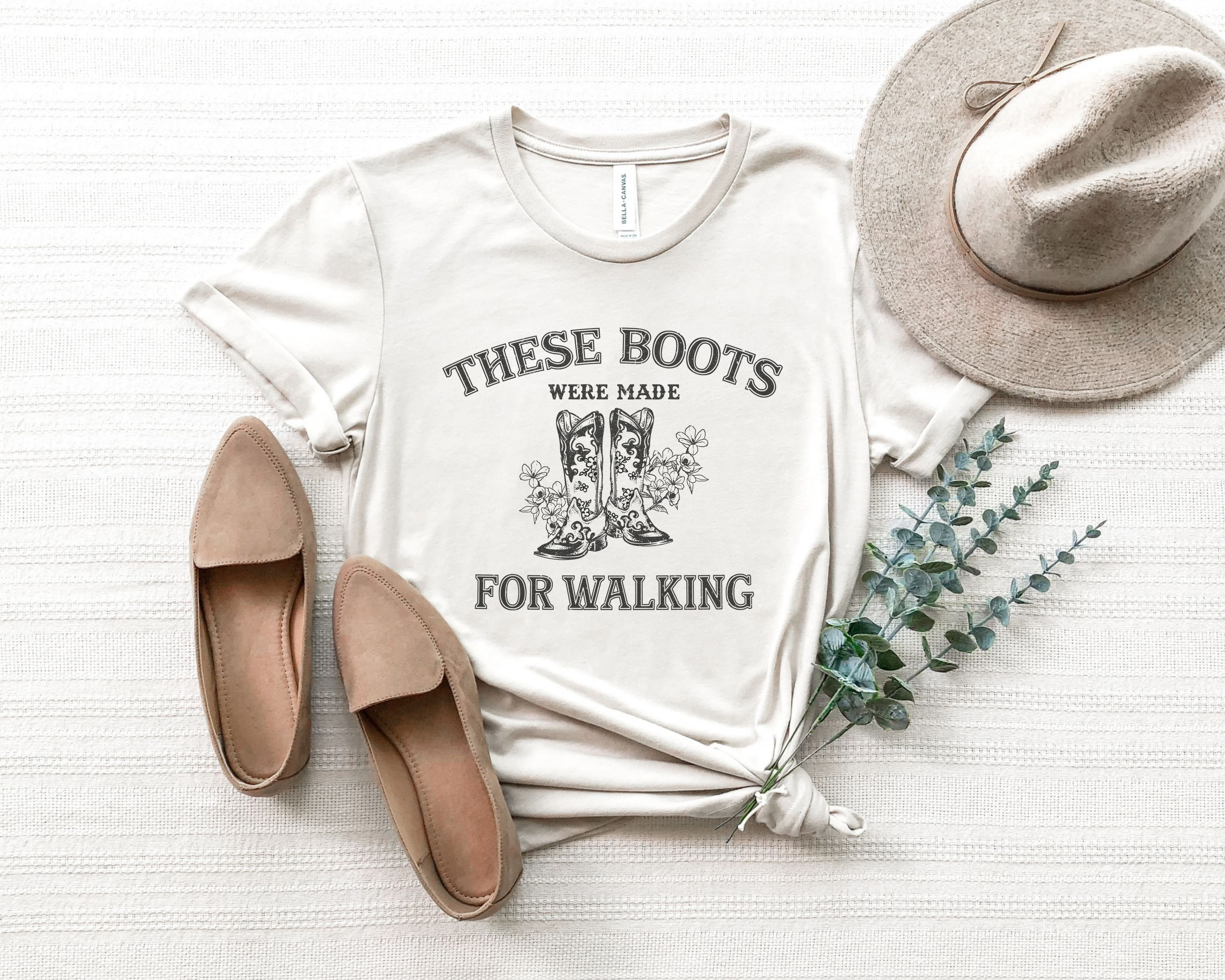 Boots Made for Walking Graphic Tee Shirt Western Country - Etsy