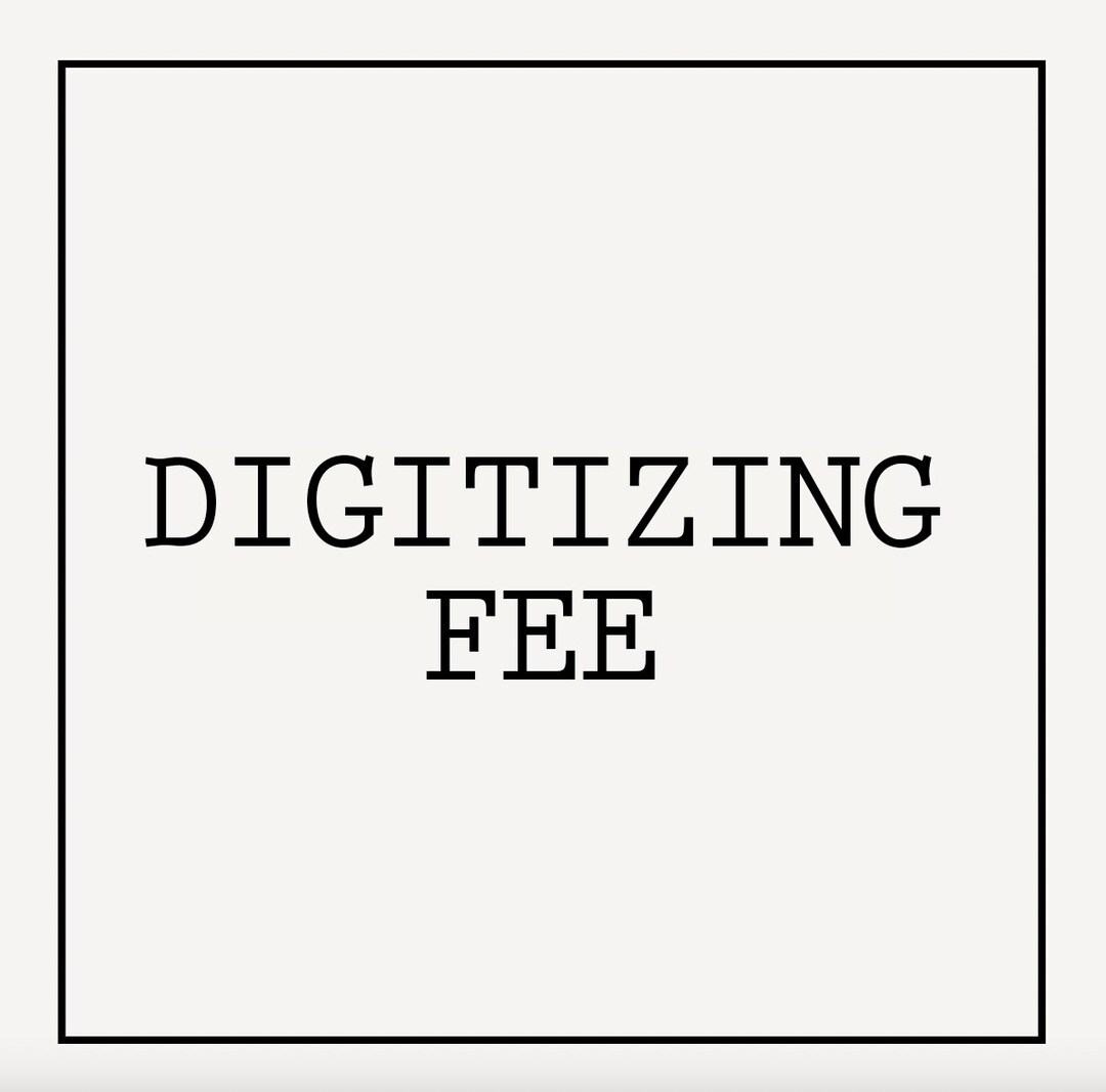 Digitizing Fee - Etsy