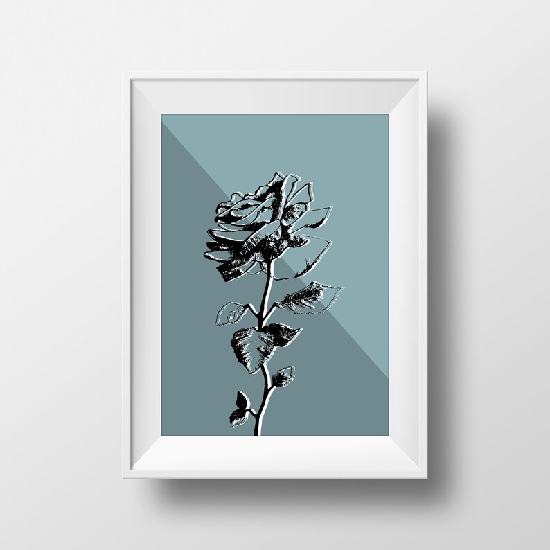 Personalised Rose Print - Etsy