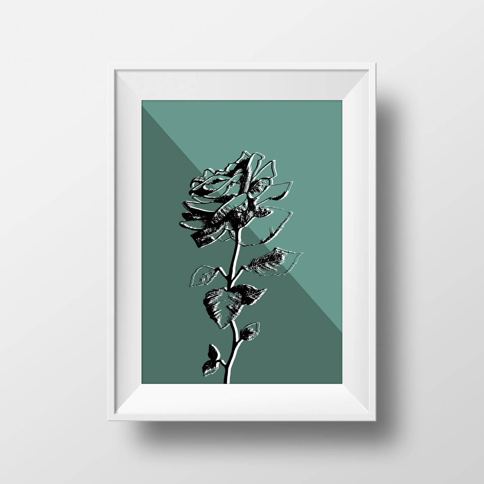 Personalised Rose Print - Etsy