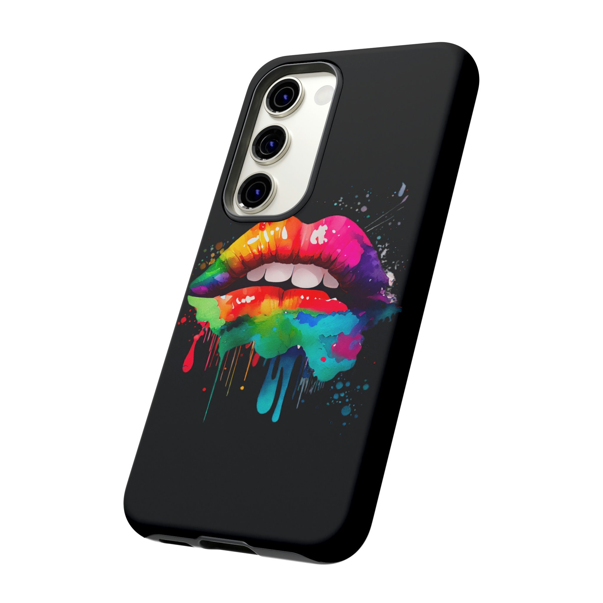 Rainbow Graffiti Dripping Lips Tough Cases - Etsy