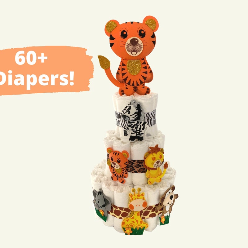 Tiger Diaper Cake - Etsy
