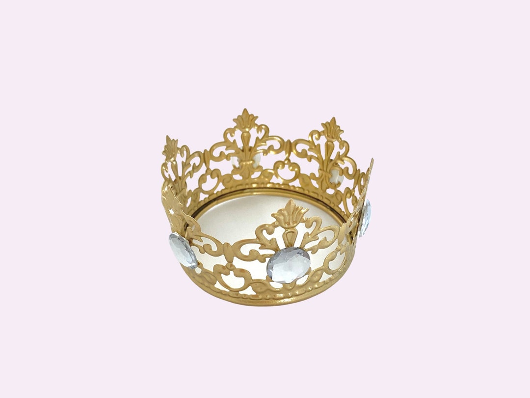 Mini Crown Topper With Crystals Cake Decoration Event Centerpiece King ...