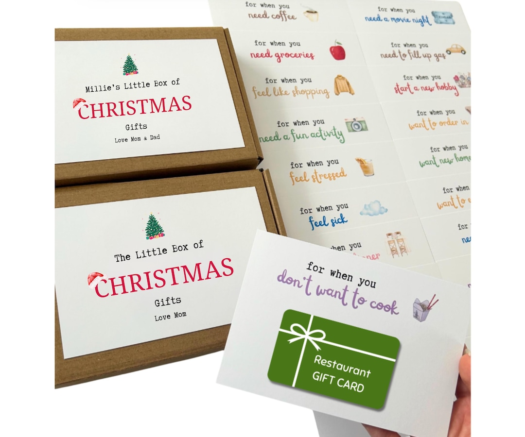 Christmas Gift Card Book Box Merry Christmas College Care Package ...