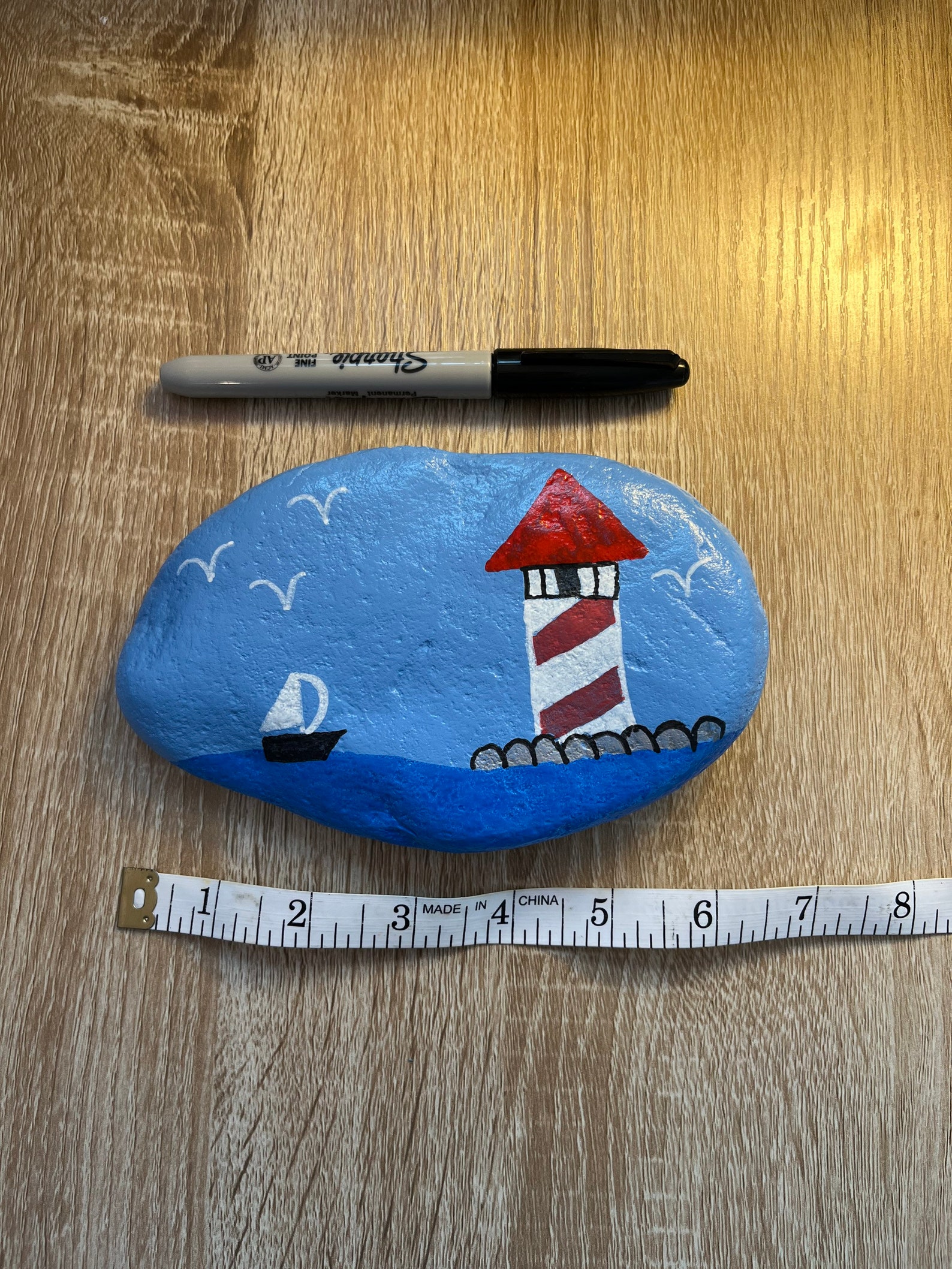Peaceful Lighthouse Hand Painted Rock - Etsy