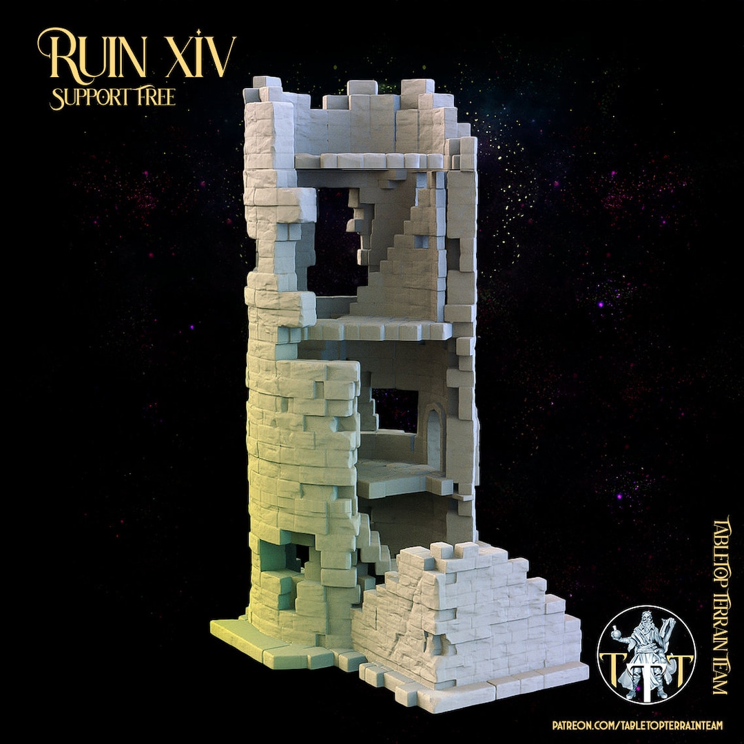 Mortimer's Tower (5 Pieces) | Ruins of Ashborne | Fantasy | RPG Tabletop | 32mm Scale | Tabletop ...