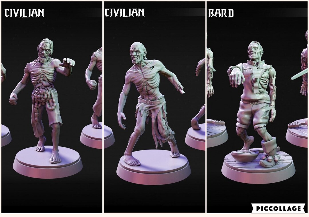 Civilian Zombies (all Three Included) | Tabletop RPG | RPG | 32mm ...