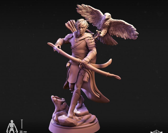 Dnd Female Elf Ranger Miniature Dungeons and Dragons DND Unpainted ...
