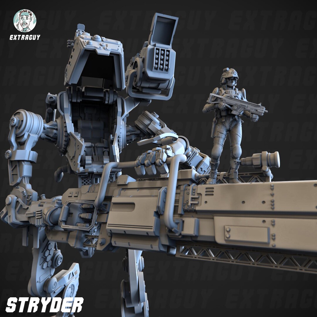 Stryder | RPG | Wargaming | Sci Fi Miniature | Approx. 200mm With Base ...