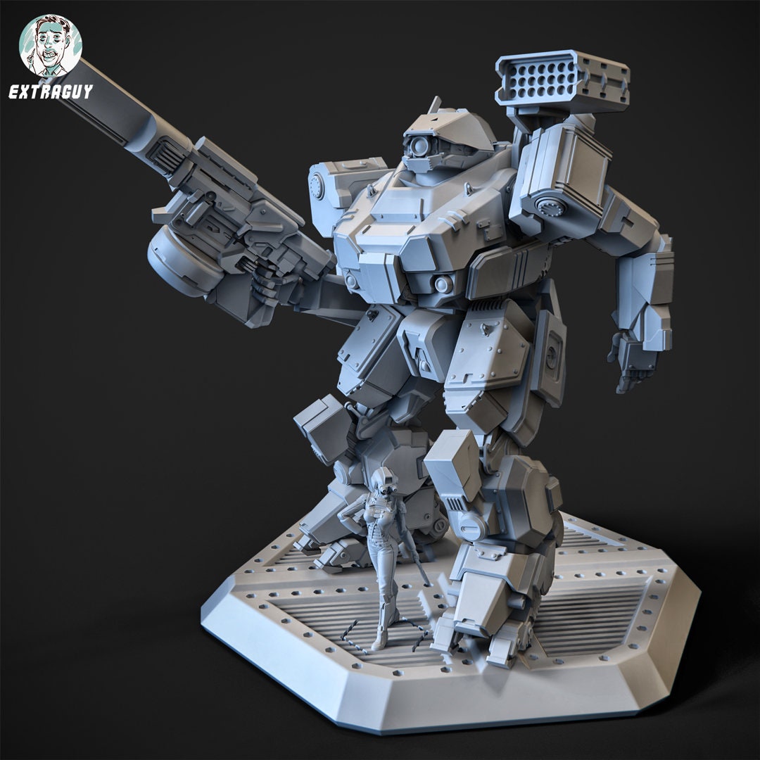OW Mech & Pilot | RPG | Wargaming | Sci Fi Miniature | 75 or 100mm ...