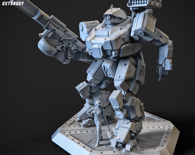 Colossus Heavy Artillery Mech Warrior Vesper Project 28mm/32mm/45mm ...