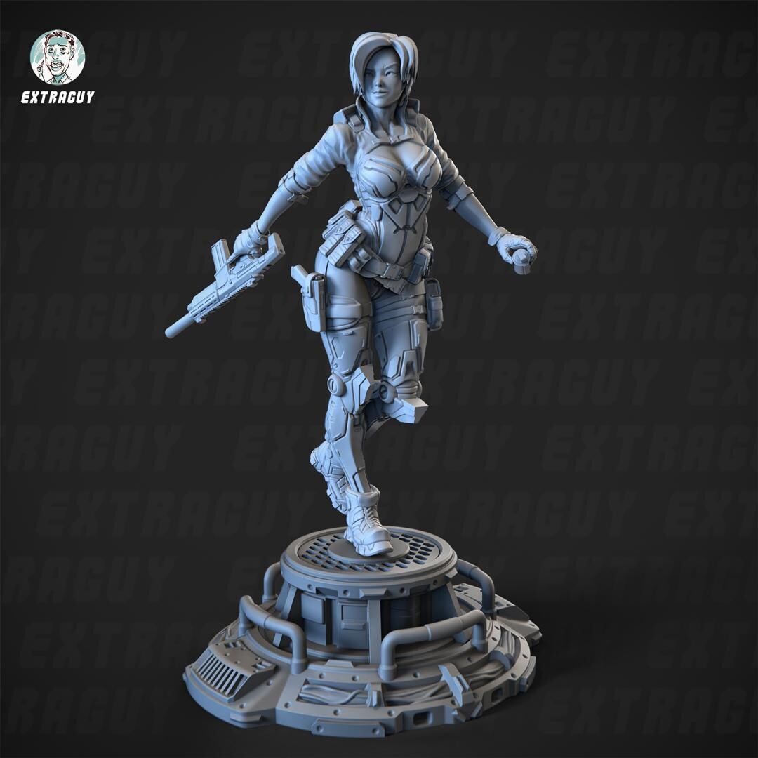 GDI Karen Pilot | Sci Fi Miniature | 32mm or 100mm | Extra Guy - Etsy